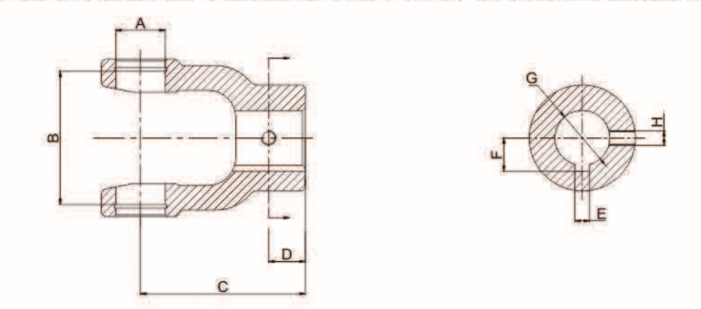 Plain Bore Yoke C For Tractor Pto Shaft – Hangzhou Baiquan ...